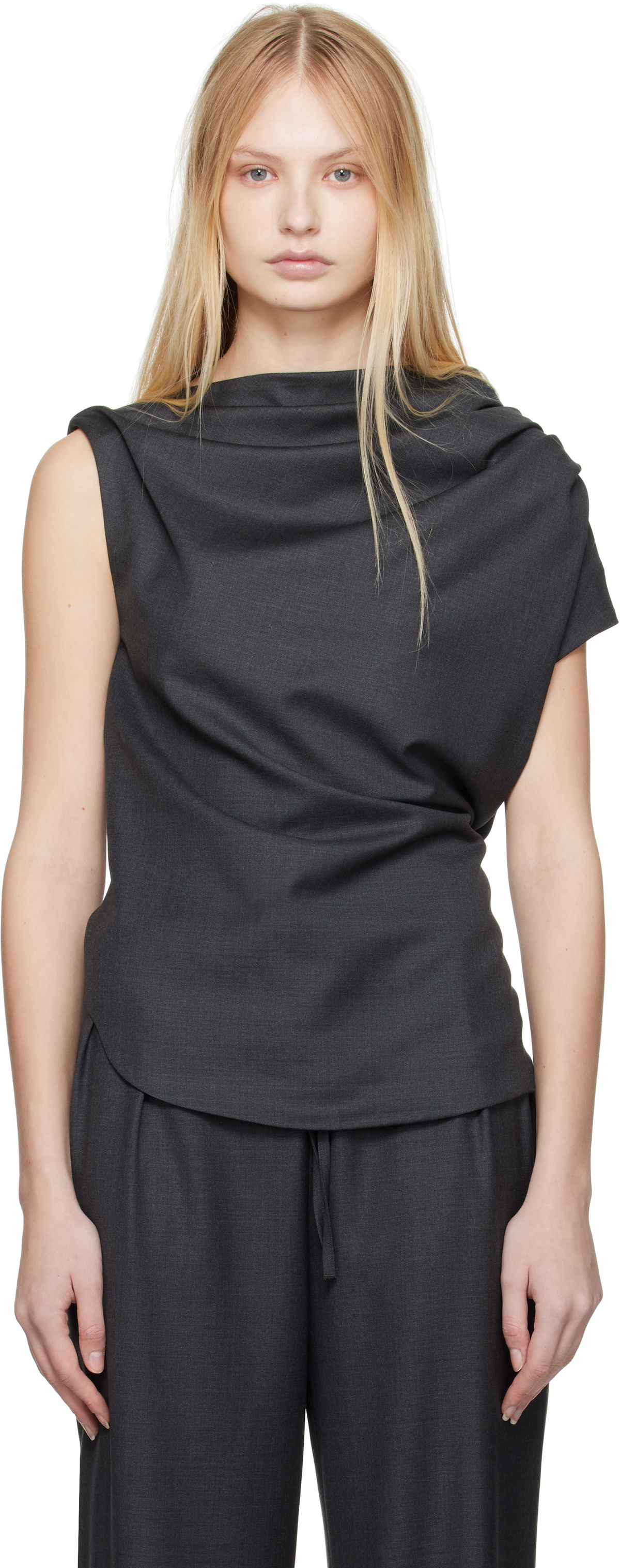 Loulou Studio Black Lyra Blouse Loulou Studio