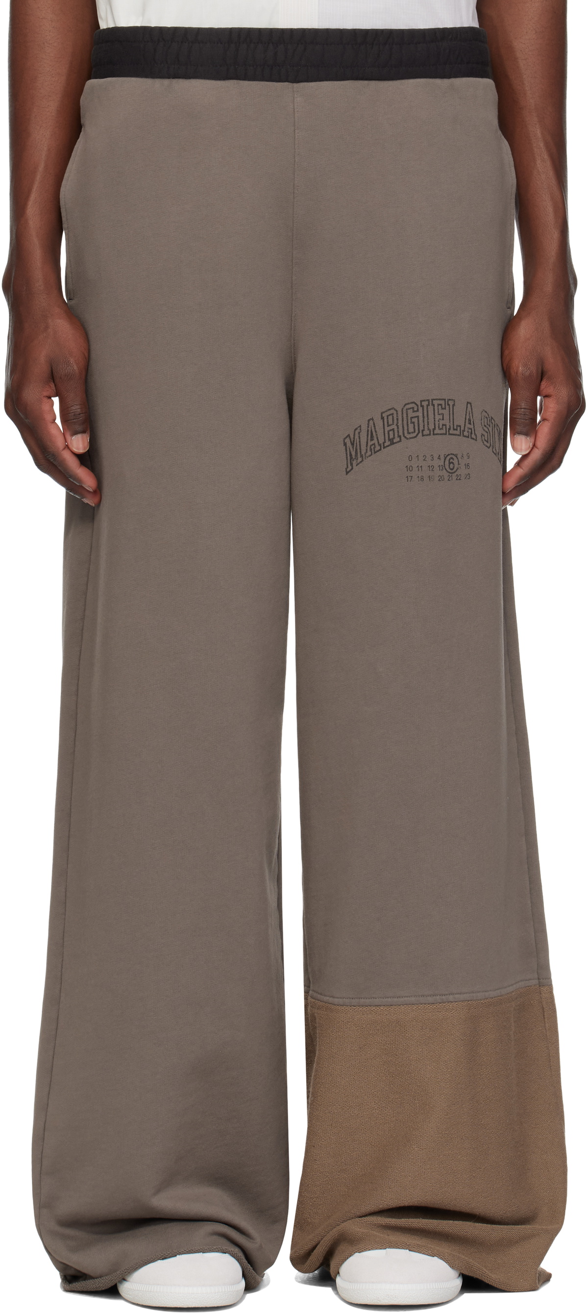 MM6 Maison Margiela Brown Washed Sweatpants MM6 Maison Margiela