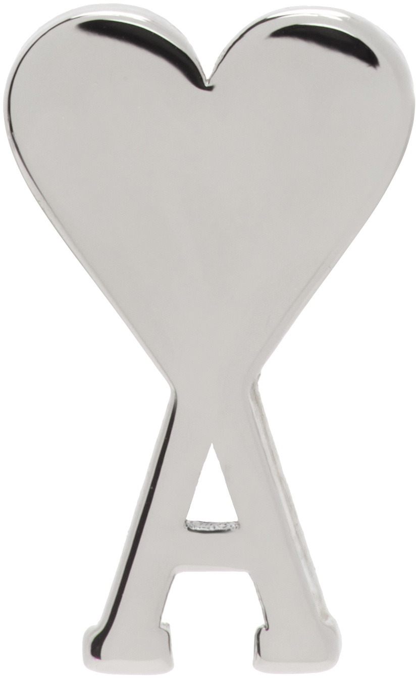 AMI Paris Silver Ami de Cœur Single Earring AMI