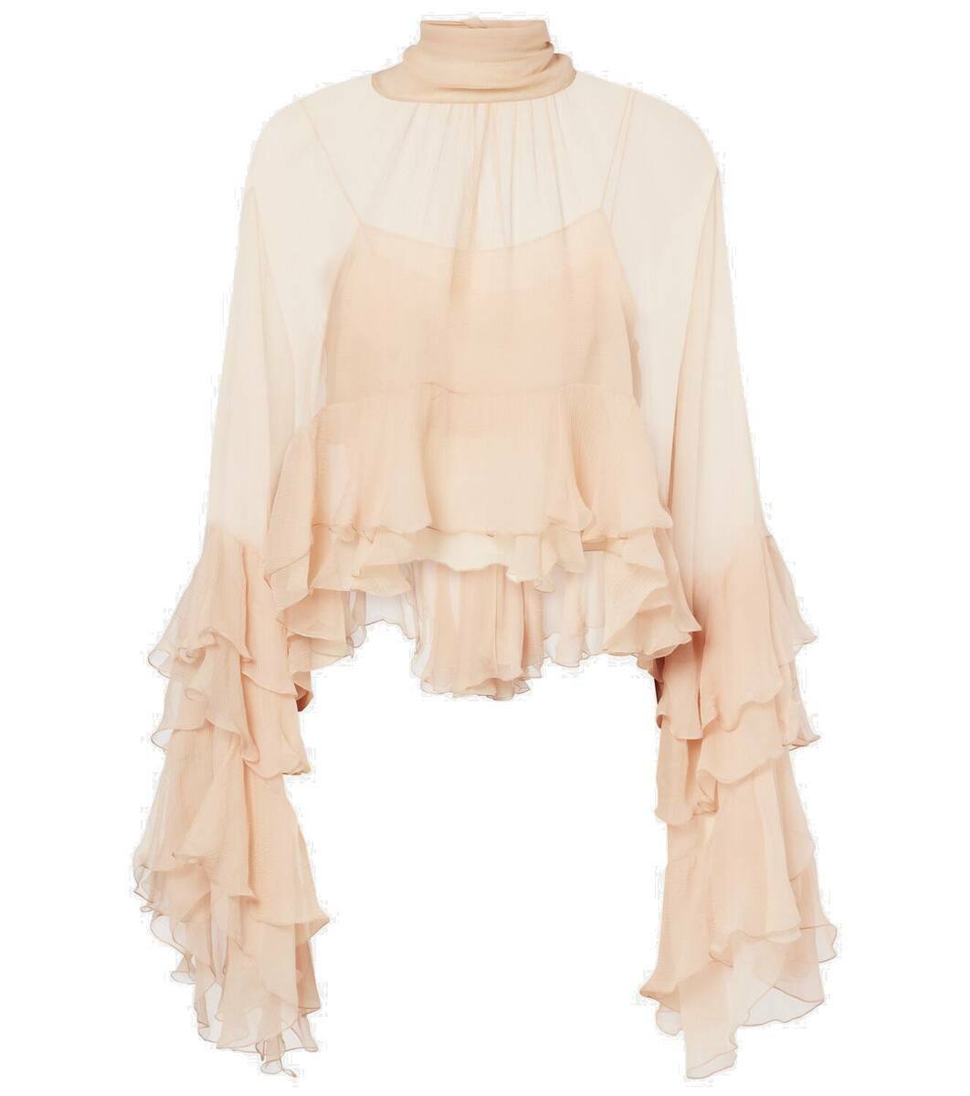Chloé Ruffled silk muslin blouse Chloe