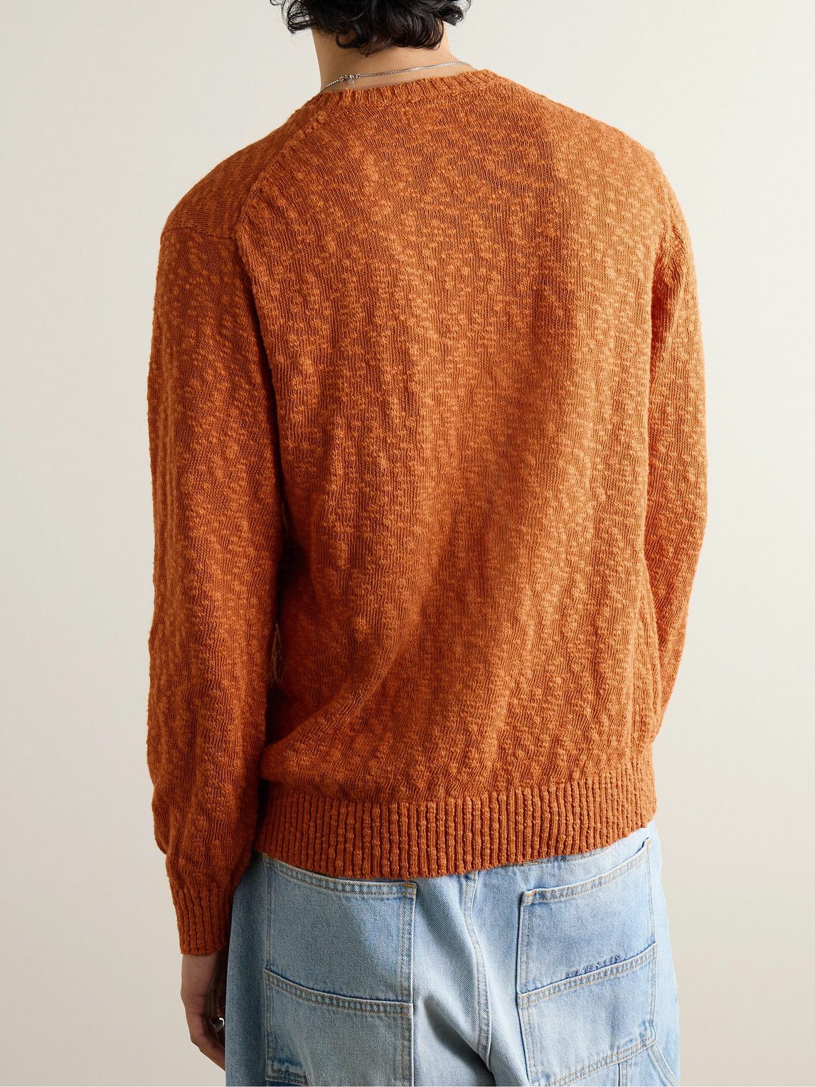 Beams Plus - Cotton-Blend Sweater - Orange Beams Plus