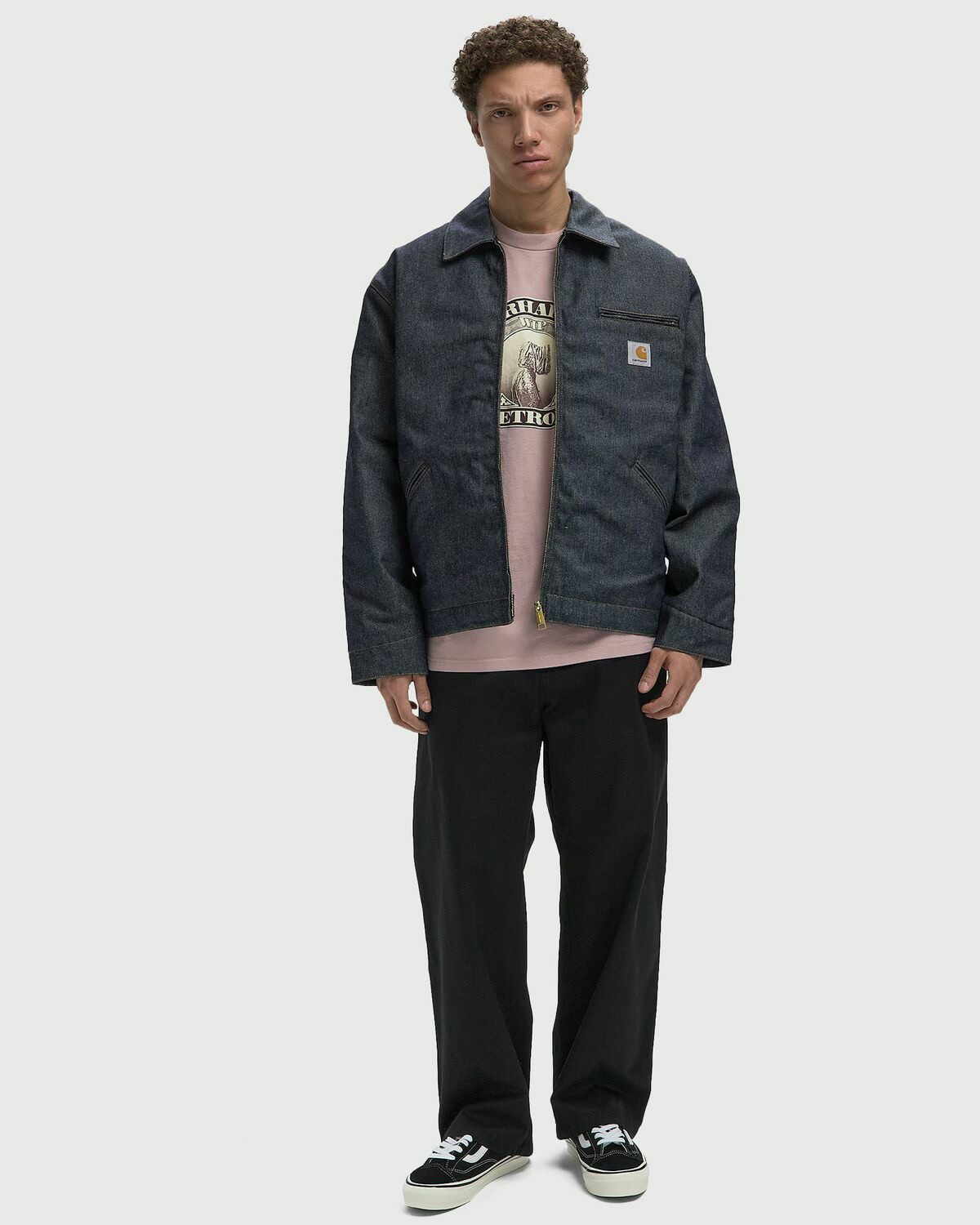 Carhartt WIP OG Detroit Jacket Blue Mens Denim Jacket Carhartt WIP