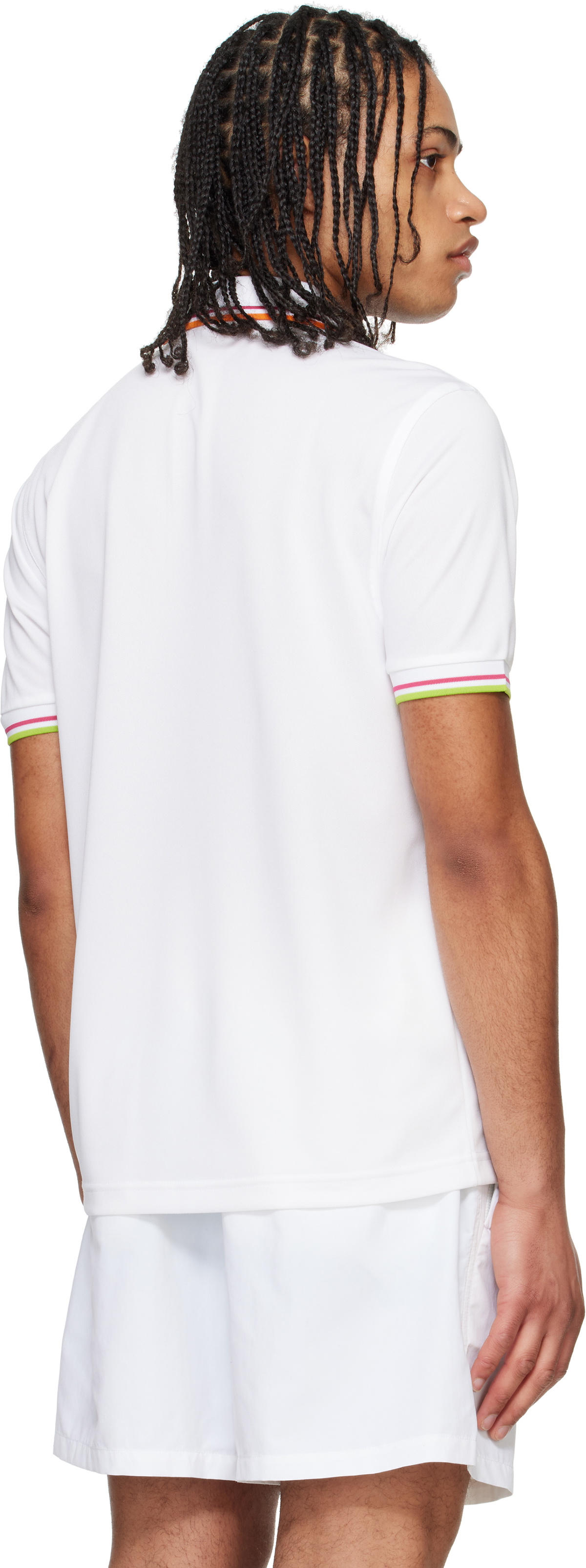 Fred Perry White On Court Twin Tipped Polo Fred Perry