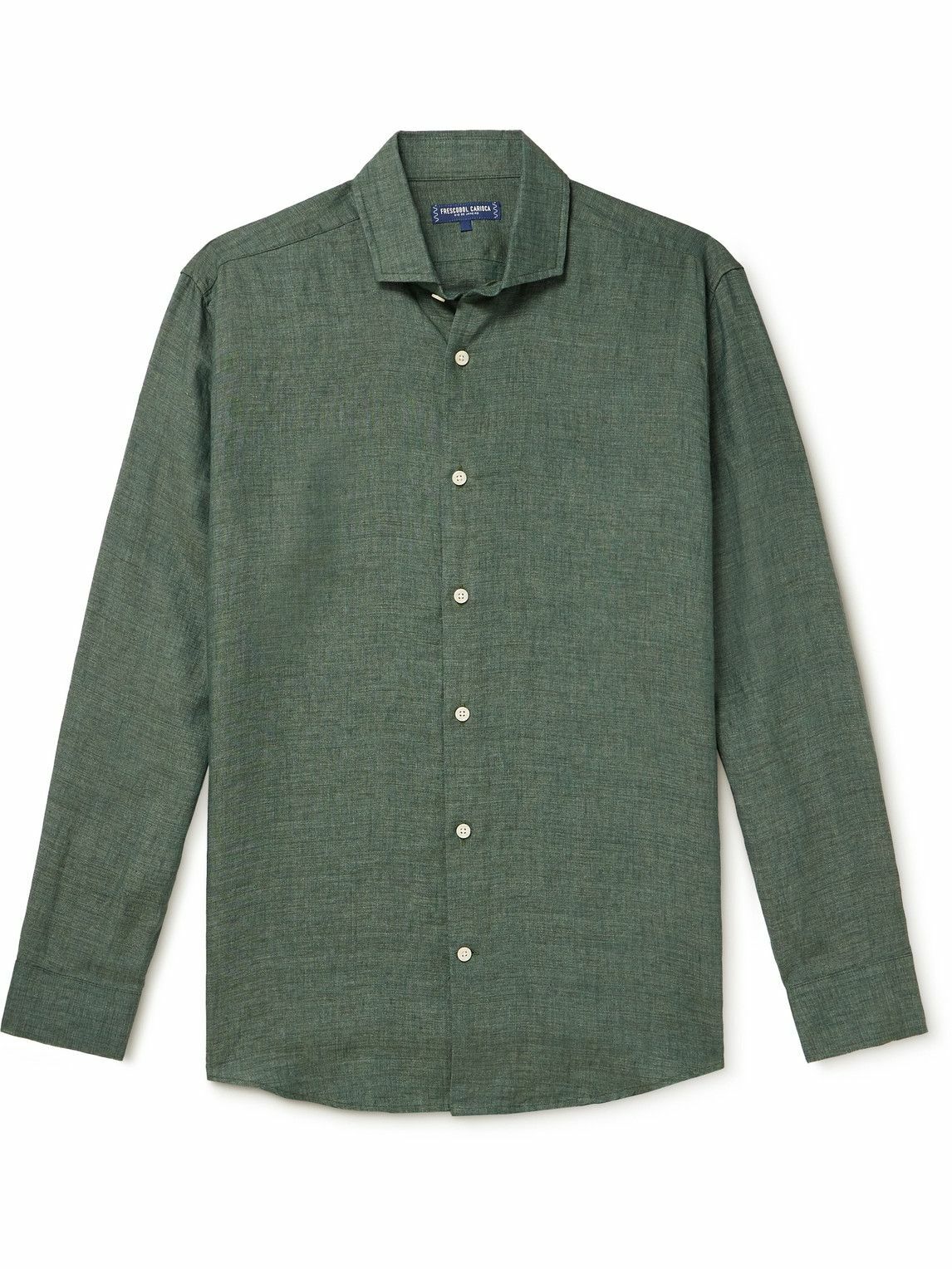 Frescobol Carioca Antonio Linen Shirt Green Frescobol Carioca