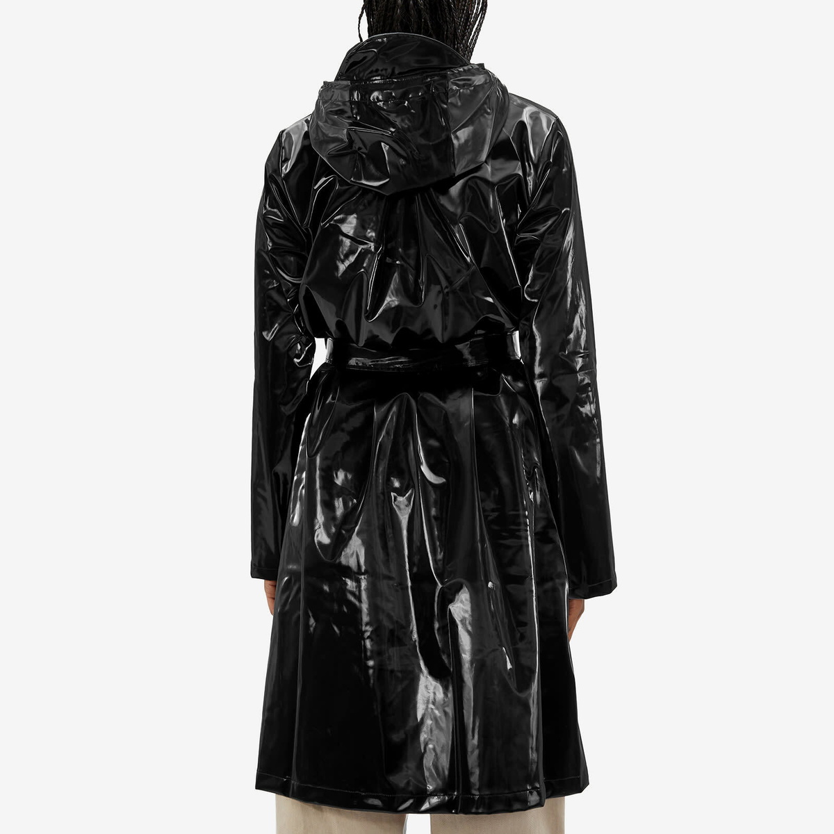 Rains Women's A-Line Long Rain Coat in Night Rains