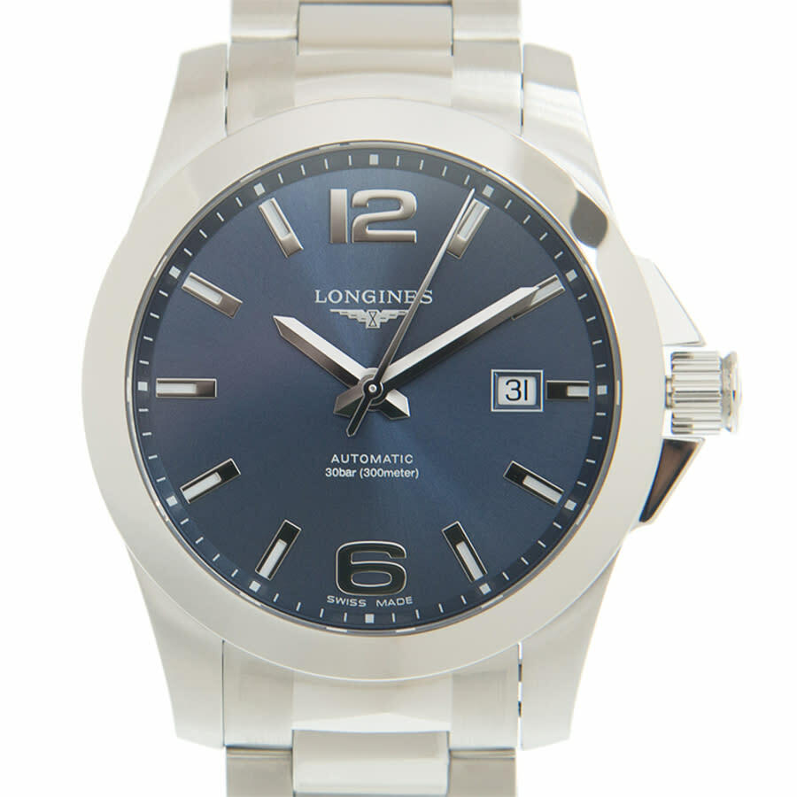 Longines Conquest Automatic Blue Dial Mens 41 mm Watch L3.777.4.99.6 ...