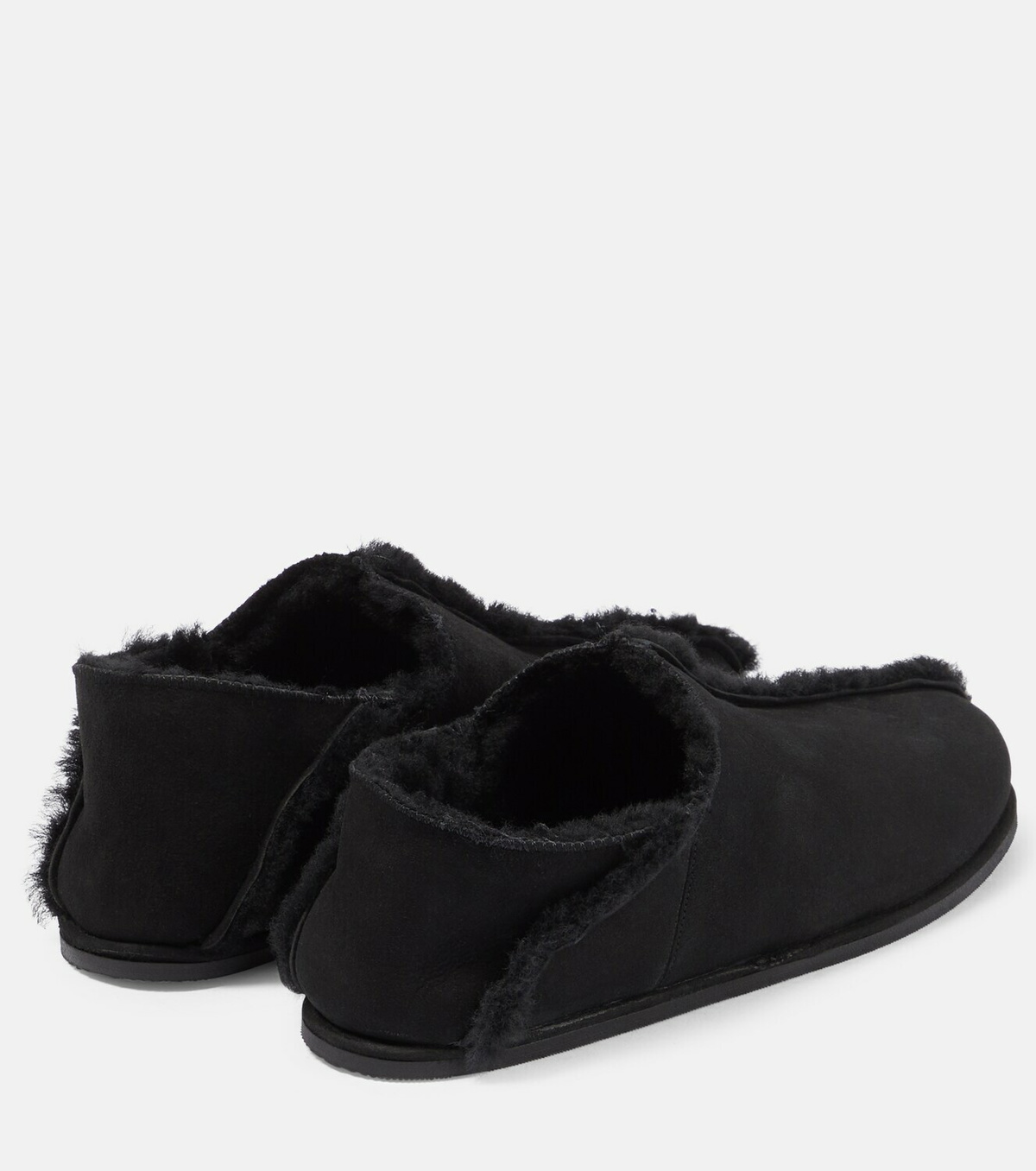 The Row - Ravy suede and shearling flats The Row