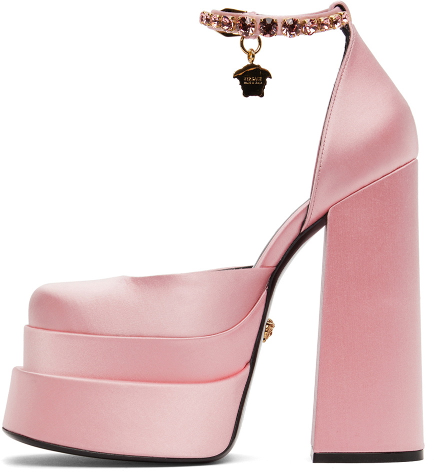 Versace Pink Meduda Aevitas Platform Heels Versace