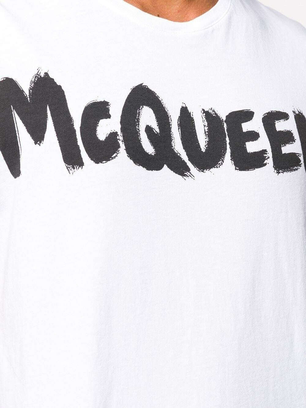 ALEXANDER MCQUEEN - Graffiti Organic Cotton T-shirt Alexander McQueen