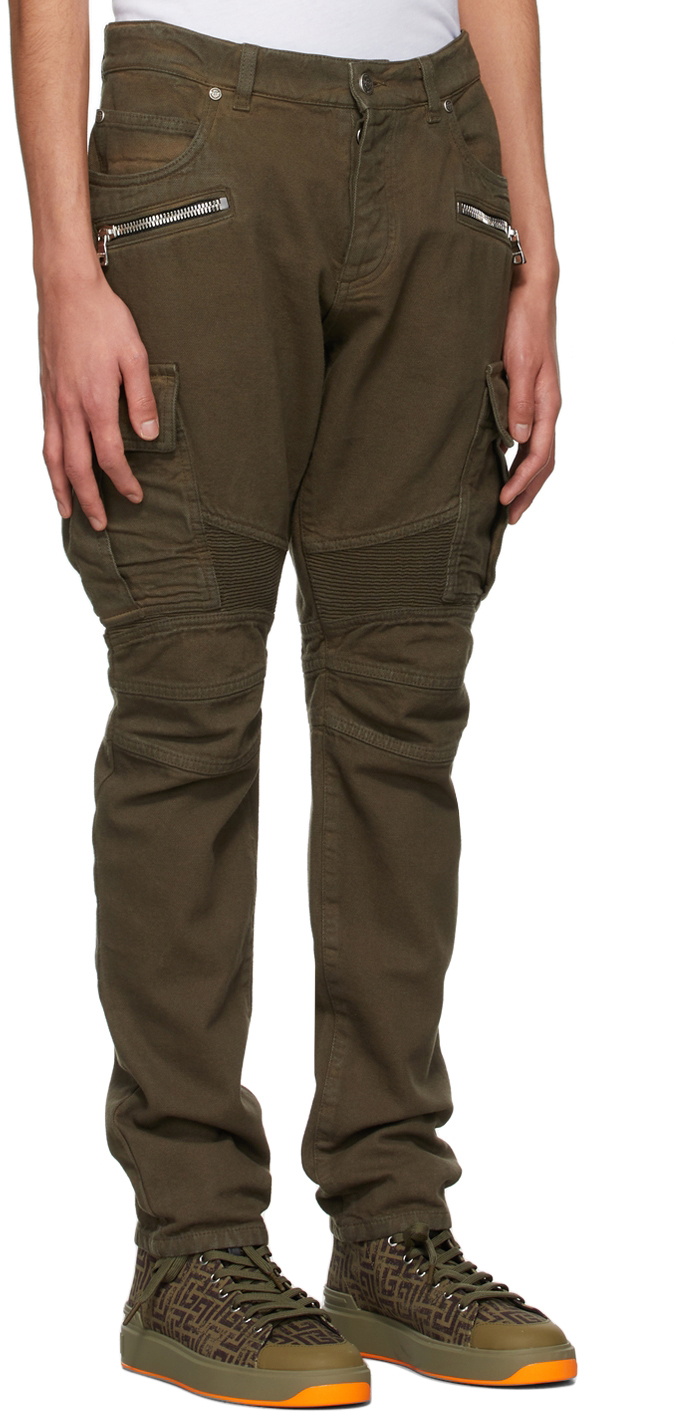 Balmain Taupe Cotton Cargo Pants Balmain