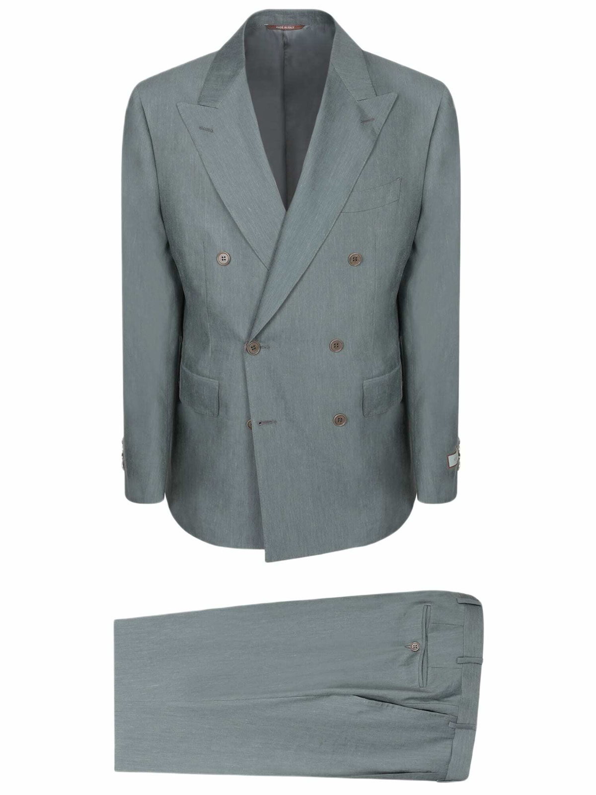 Canali Beige Wool Silk Suit Canali
