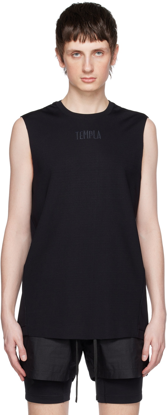Templa Black Cross Back Tank Top Templa