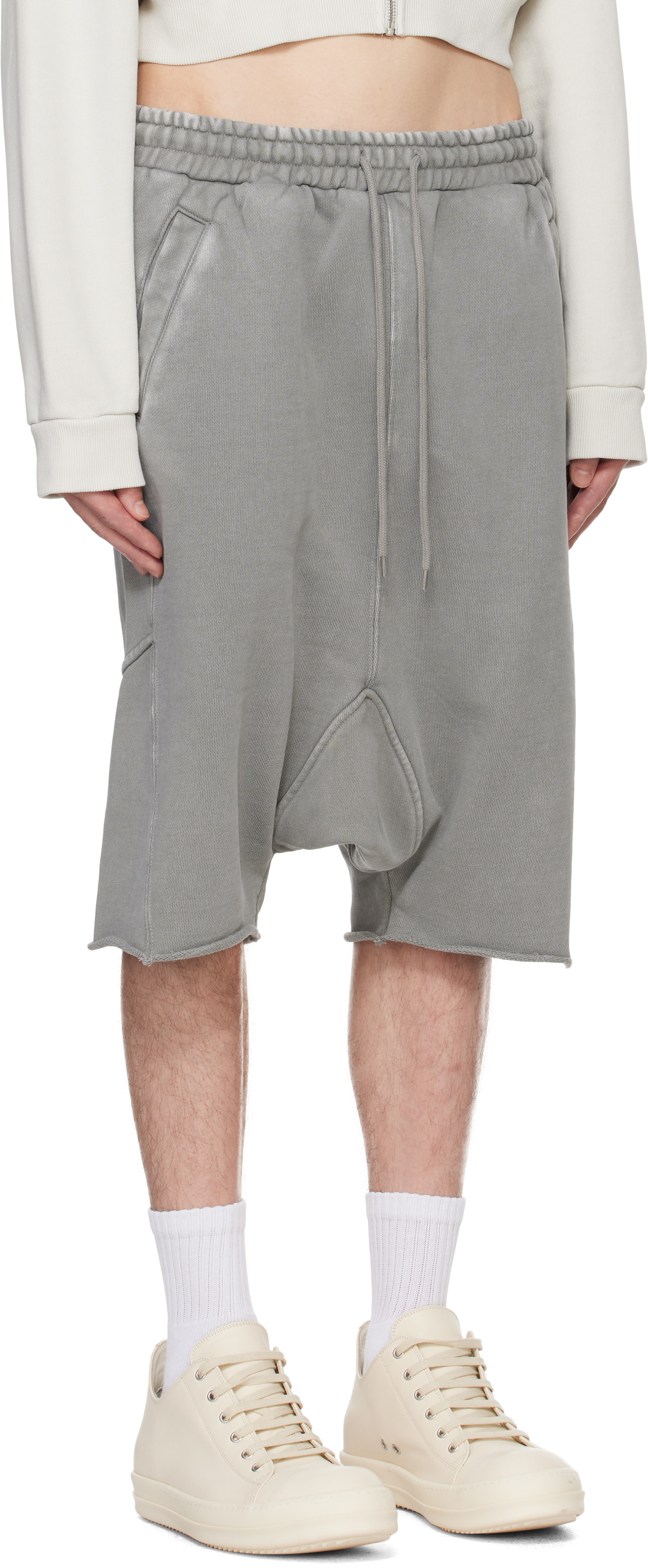 Entire Studios Gray Heavy Drop Shorts Entire Studios