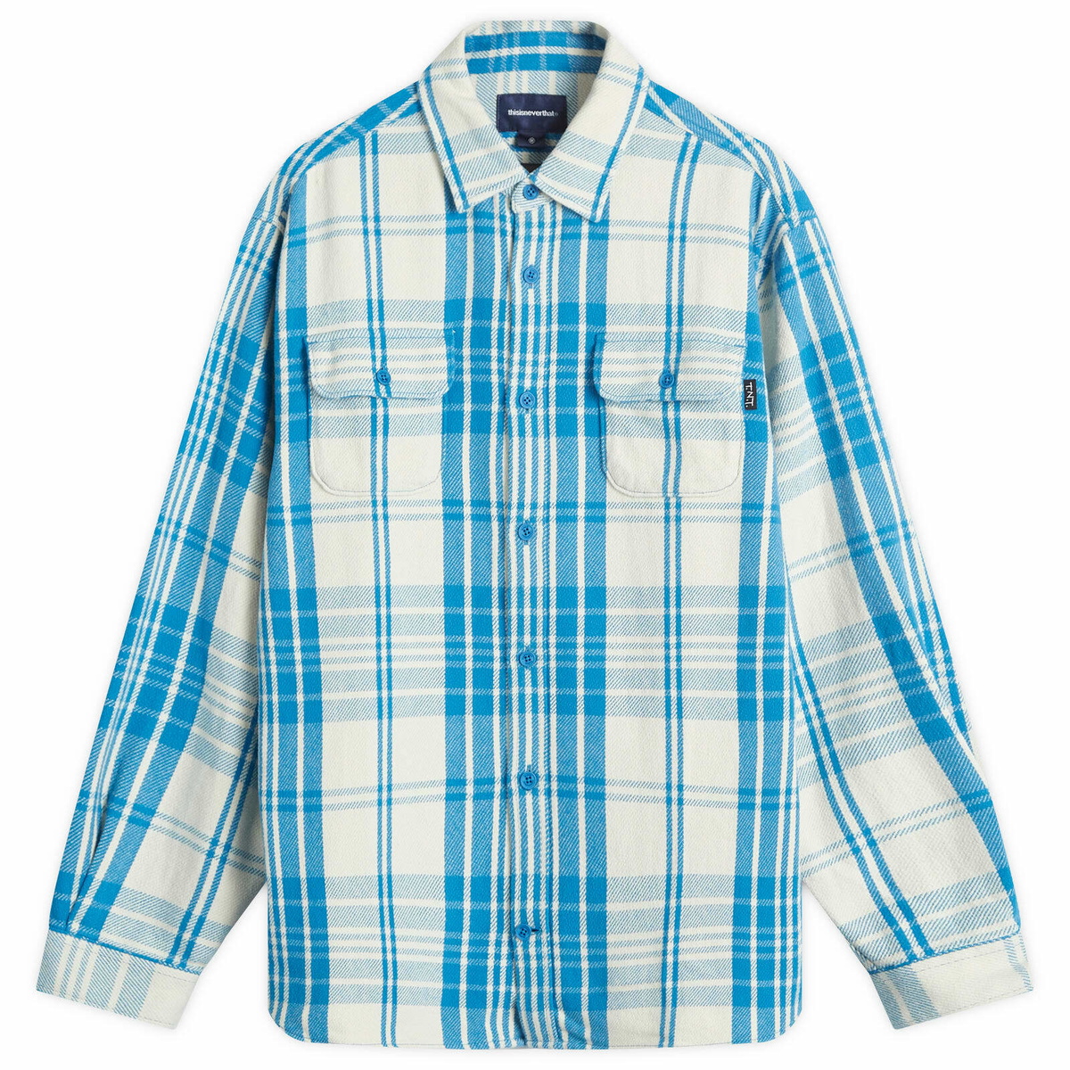 thisisneverthat Men's Big Flannel Work Shirt in Blue thisisneverthat