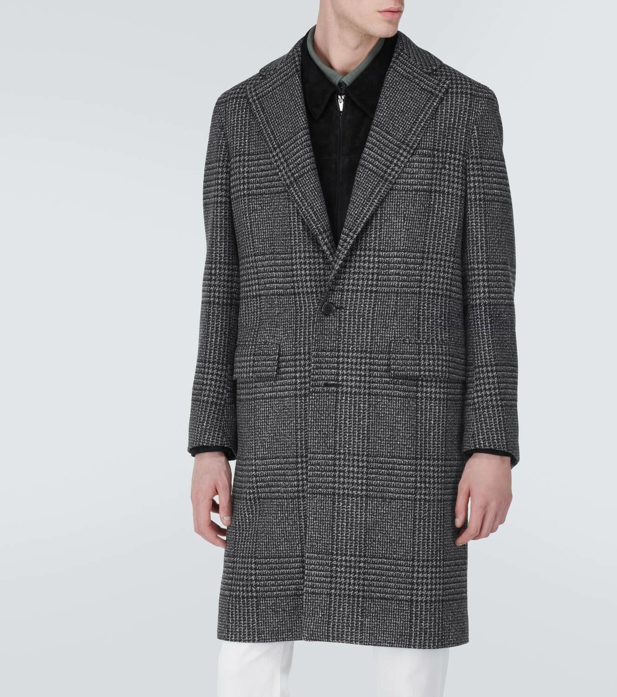 Brioni Houndstooth wool overcoat Brioni