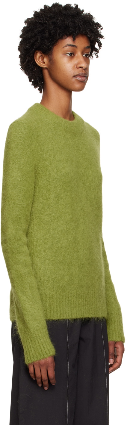 GANNI Green Crewneck Sweater GANNI