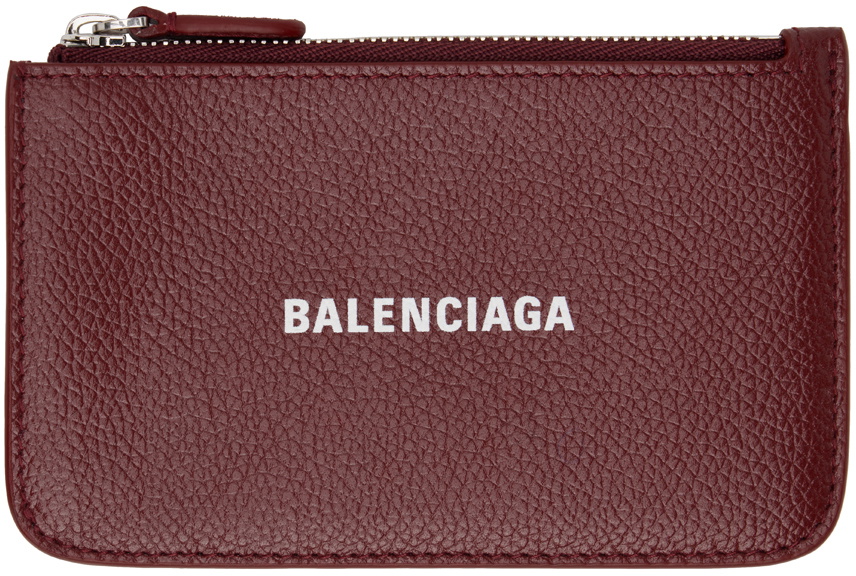 Balenciaga Burgundy Long Card Holder Balenciaga