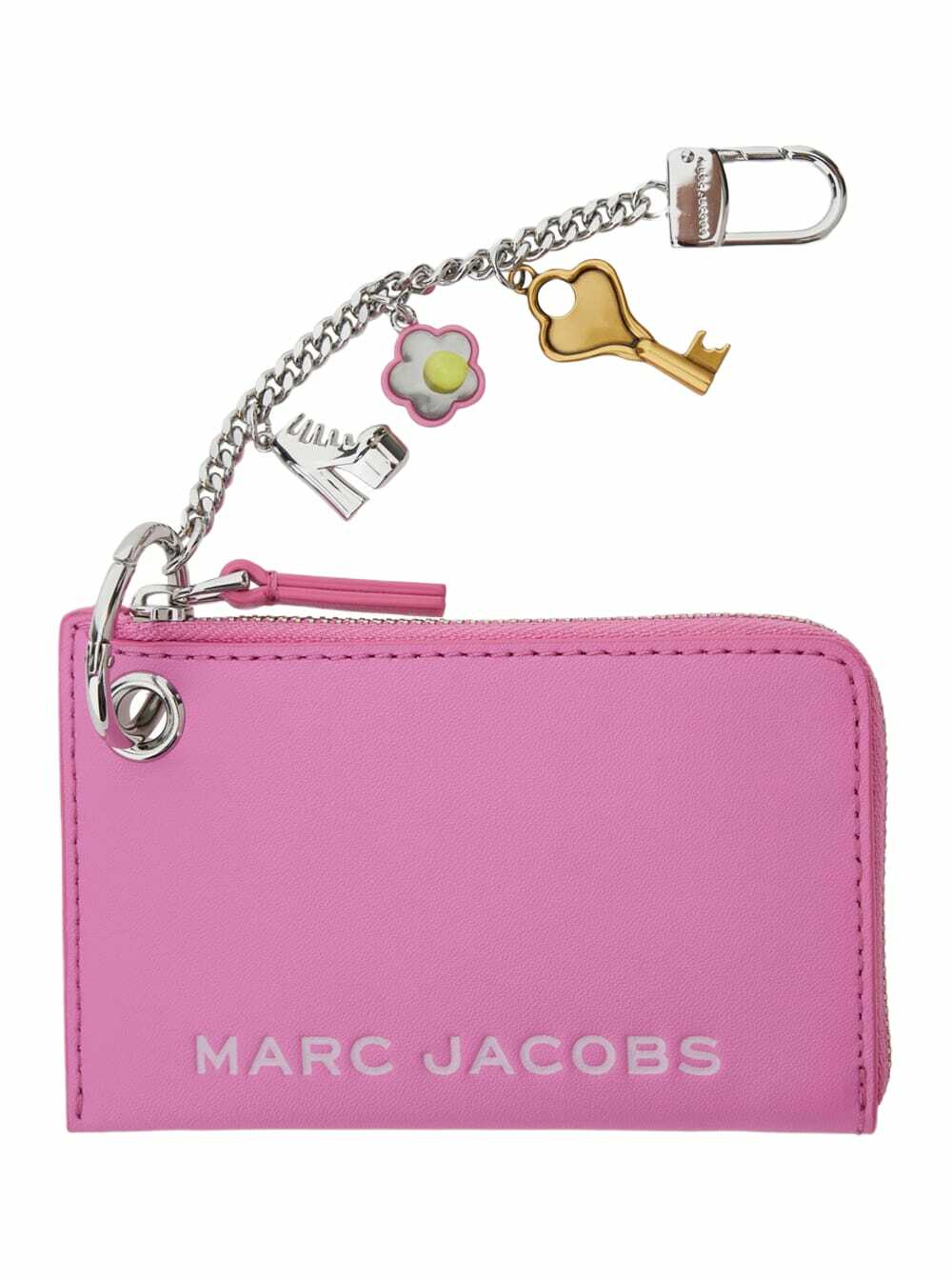 Marc Jacobs the Coin Purse Charm Pink Keychain With Logo Lettering On ...