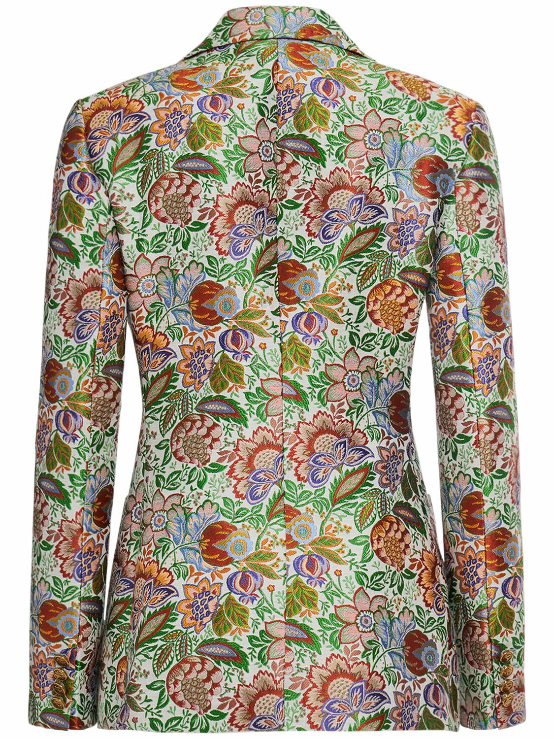 ETRO - Single Breasted Jacquard Fitted Jacket Etro