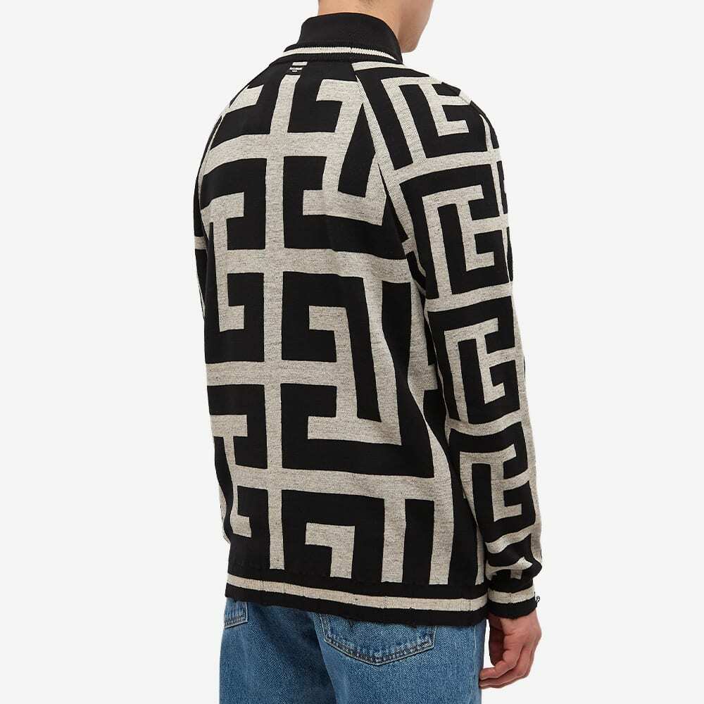 Balmain Men's Monogram Crew Knit in Ivory Balmain