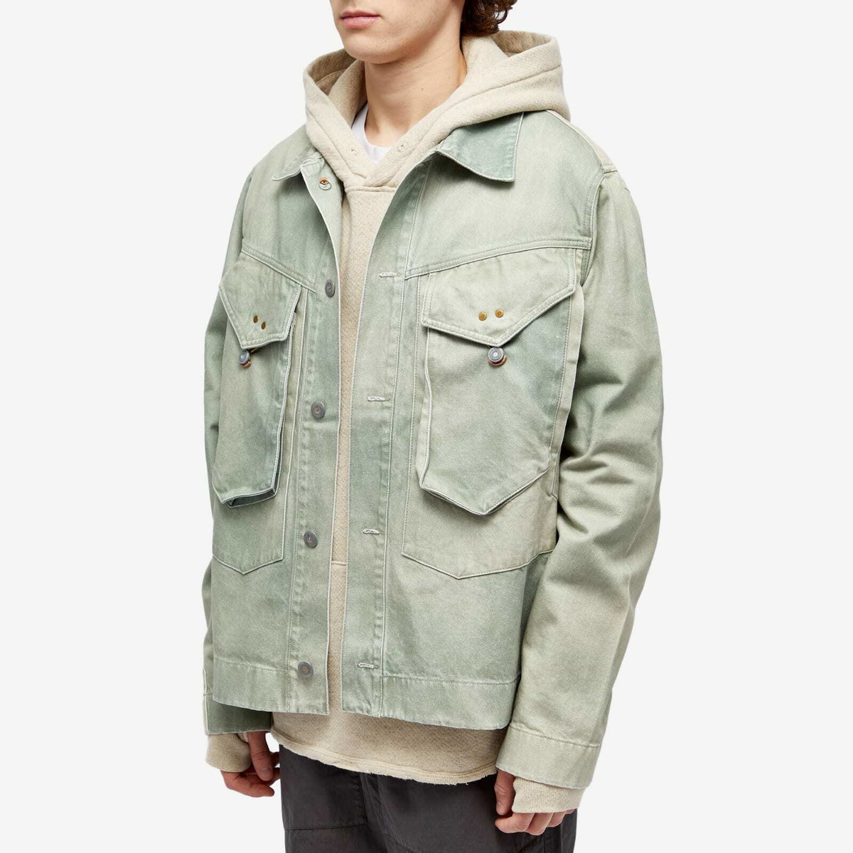 Objects IV Life Men's Traditional Denim Jacket in Green Patina Objects ...