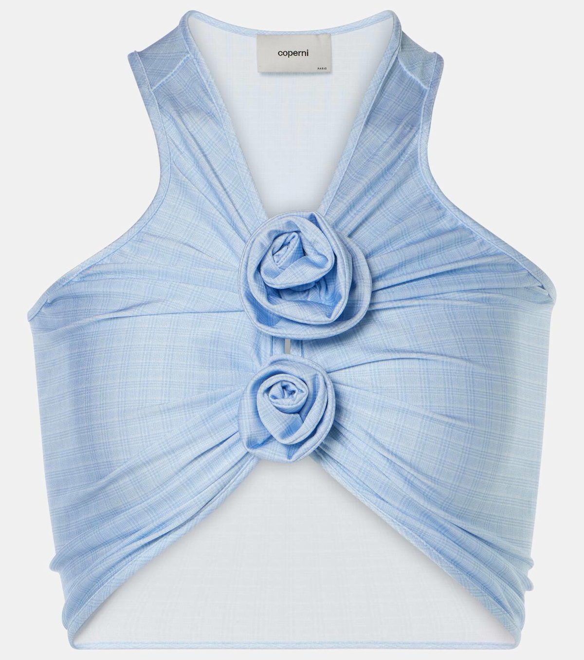 Coperni Floral-appliqué crop top Coperni