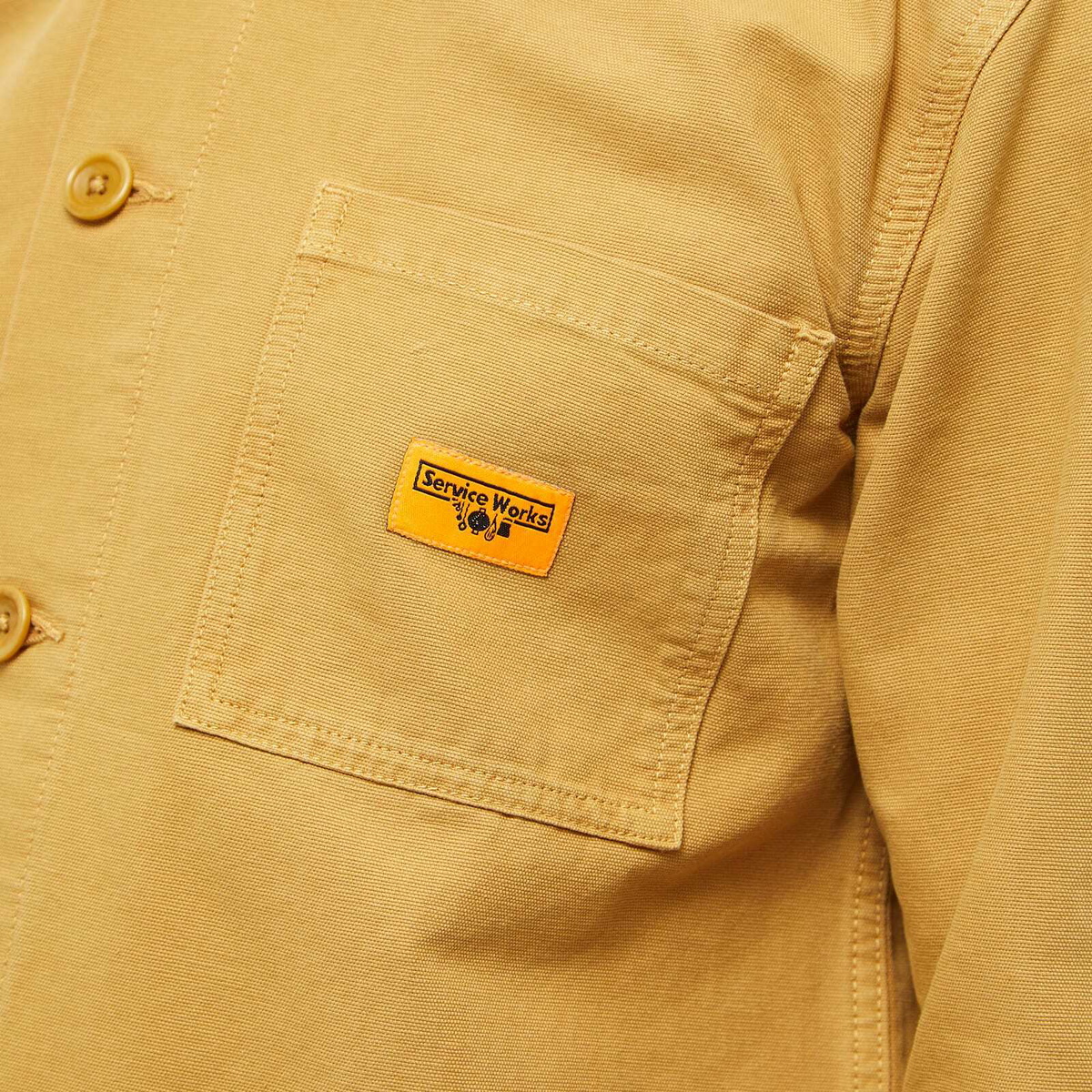 Service Works Men's Canvas Coverall Jacket in Tan Service Works