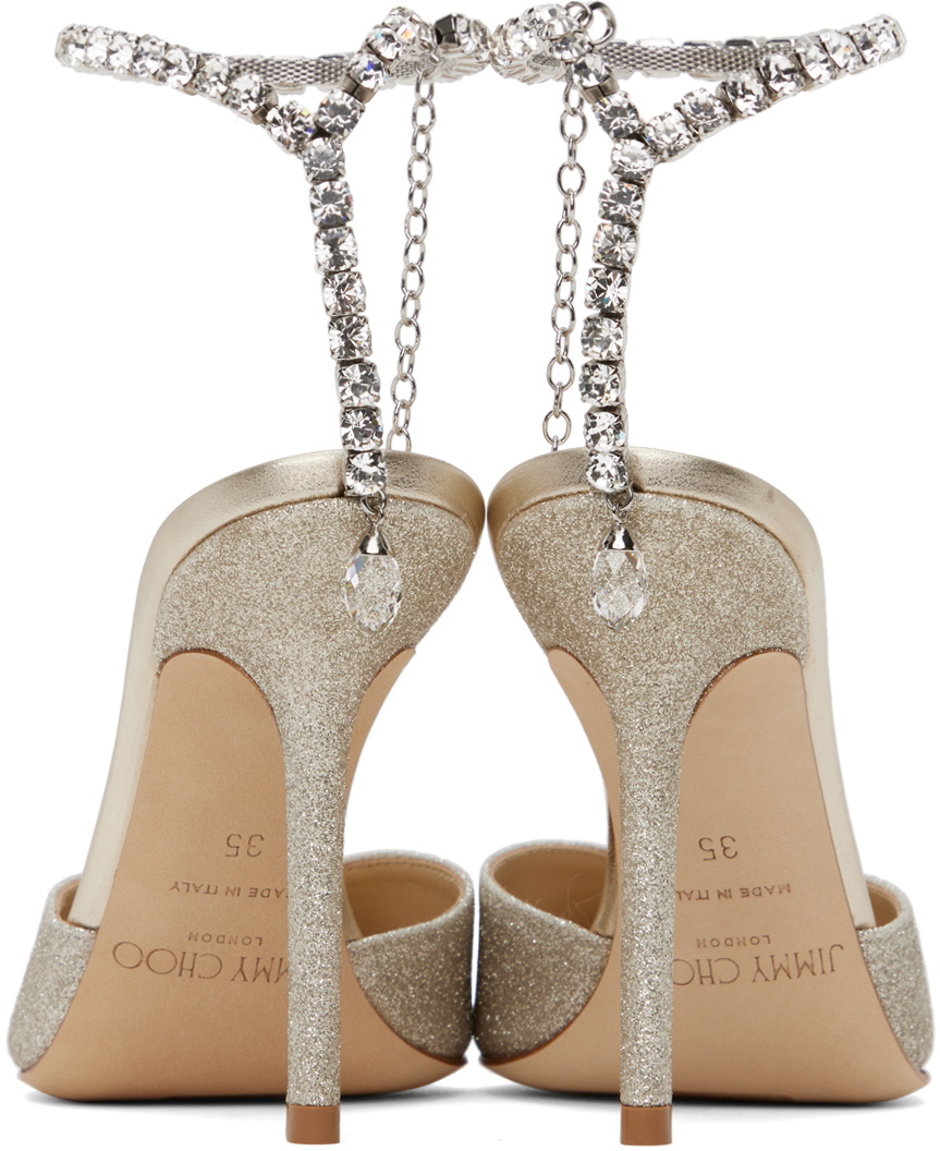 Jimmy Choo Gold Saeda 100 Heels Jimmy Choo