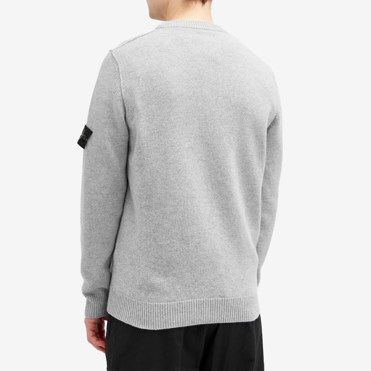 Stone Island Men's Reverse Seam Lambswool Crew Neck Jumper in Melange ...