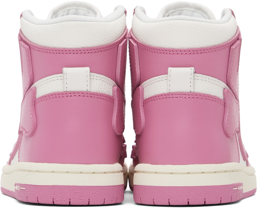AMIRI White & Pink Skeleton High Sneakers Amiri