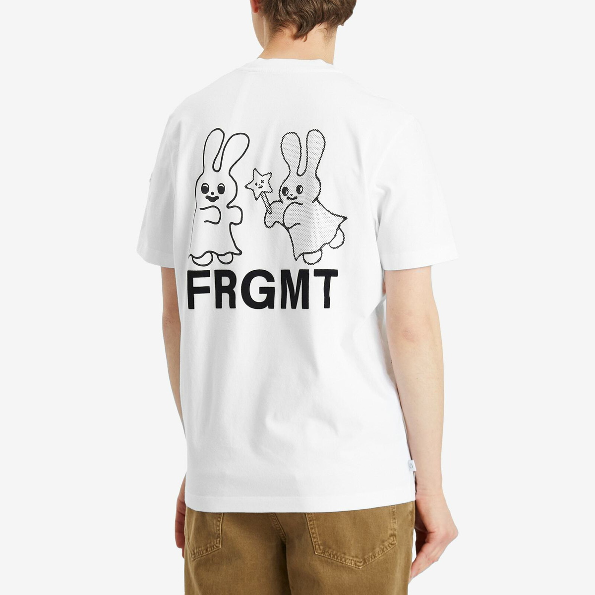 Moncler Men's Genius x FRGMT Logo T-Shirt in White Moncler
