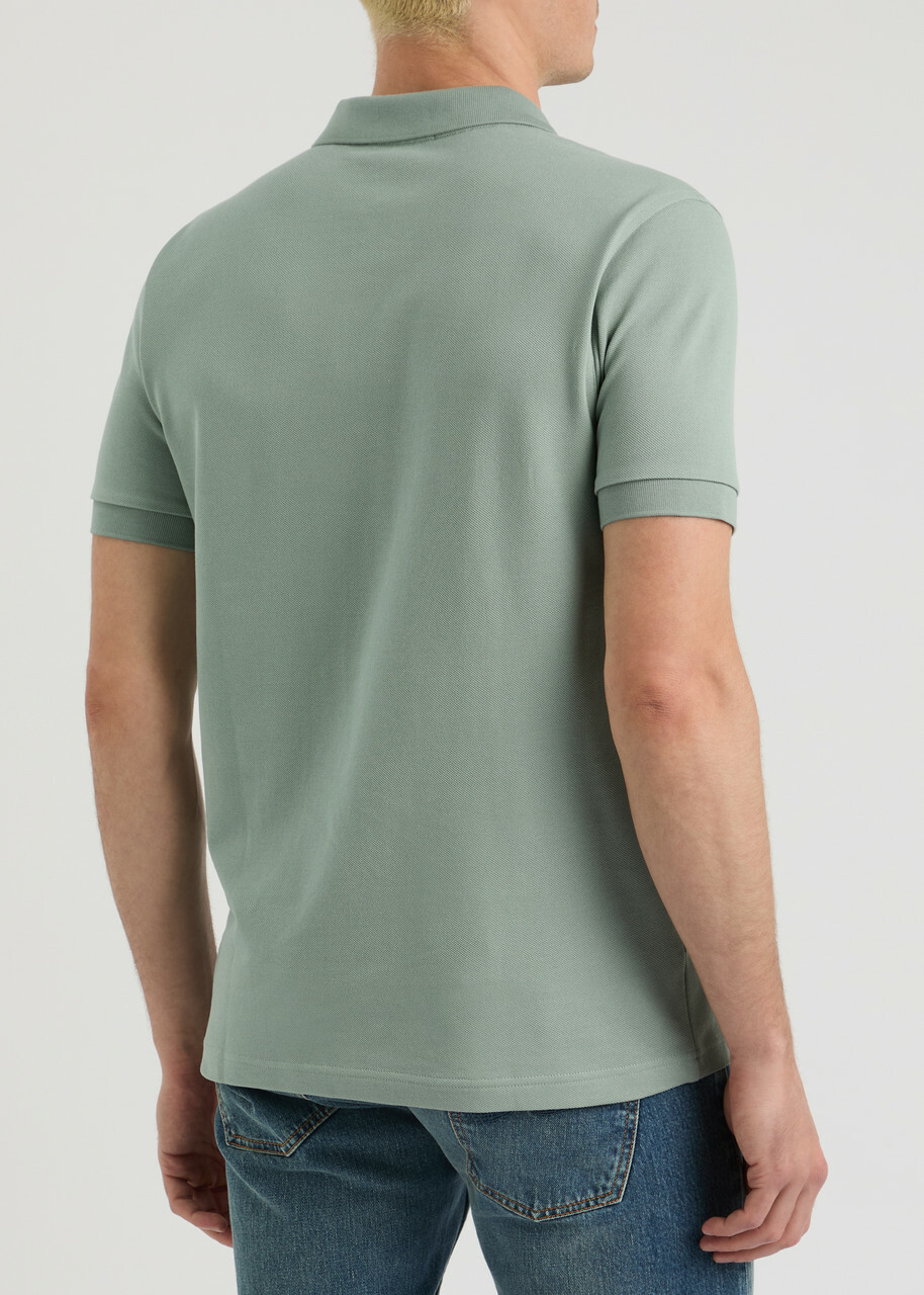 Fred Perry Logo-embroidered Piqué Cotton Polo Shirt Light Blue Fred Perry