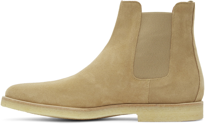 Common Projects Beige Suede Chelsea Boots Common Projects