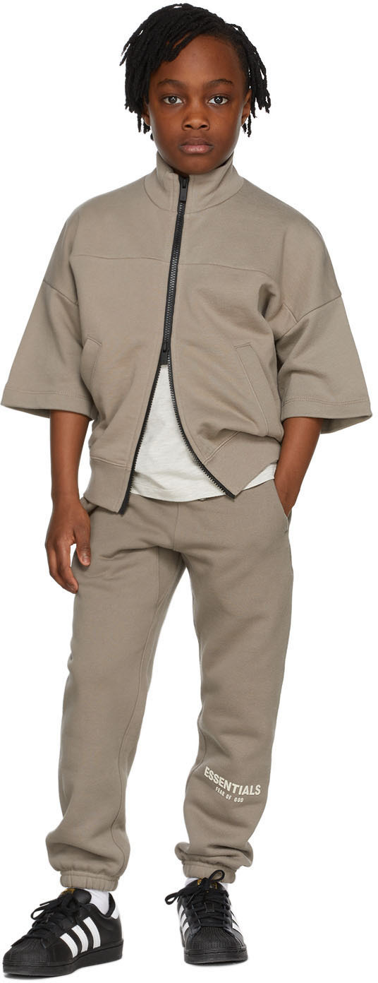 Essentials Kids Taupe Logo Lounge Pants Essentials