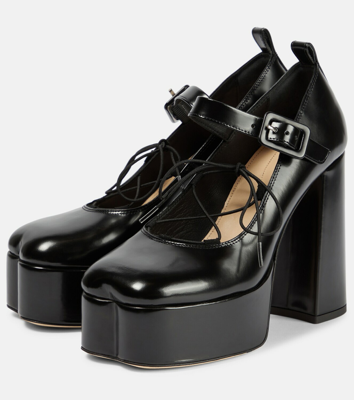 Simone Rocha Leather ballerina platform pumps Simone Rocha