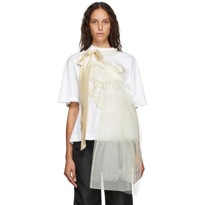 Simone Rocha White Pearl T-Shirt Simone Rocha