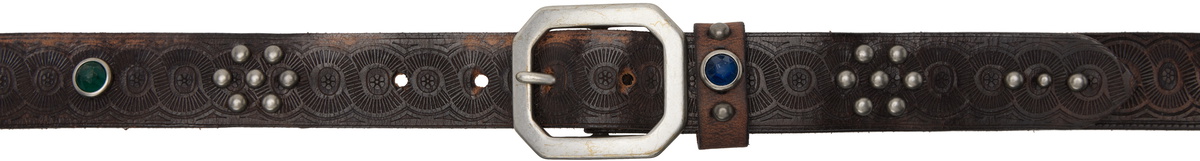 RRL Brown Rasco Studded Leather Belt RRL