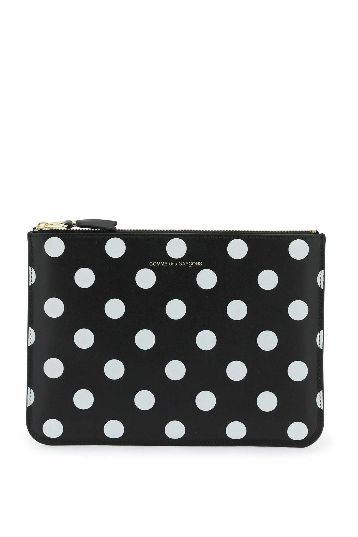 COMME DES GARCONS WALLET polka dots pouch Black Comme des Garcons Wallets