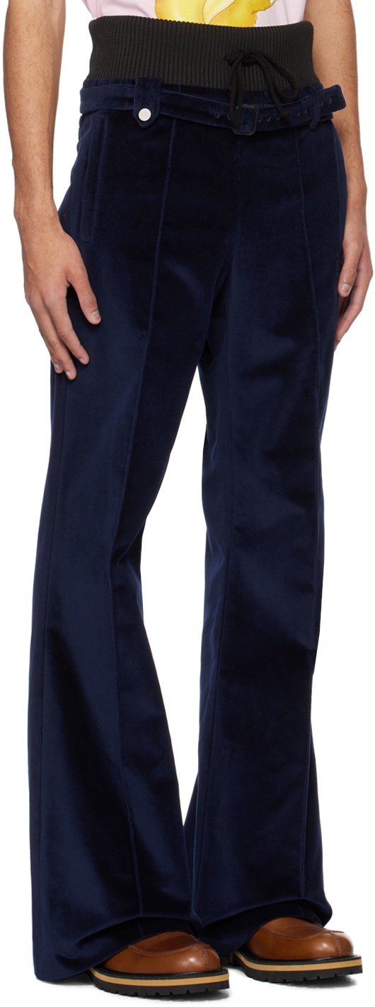 EGONlab Black & Navy Tailored Track Pants EGONlab