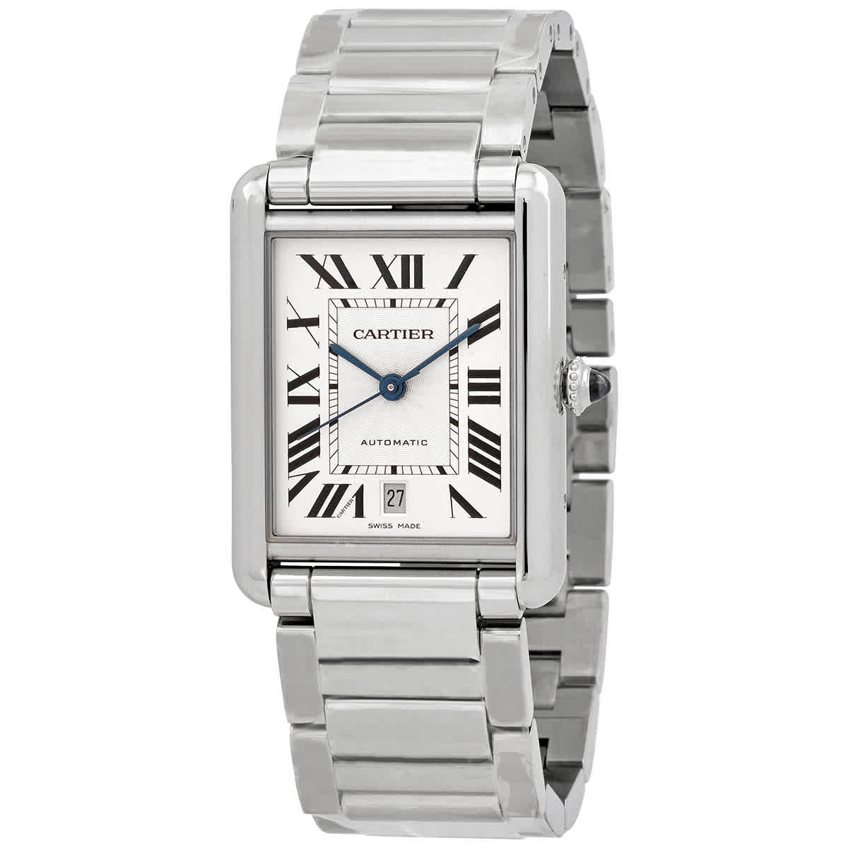 Cartier Tank Automatic Silver Dial Mens Watch WSTA0053 Cartier