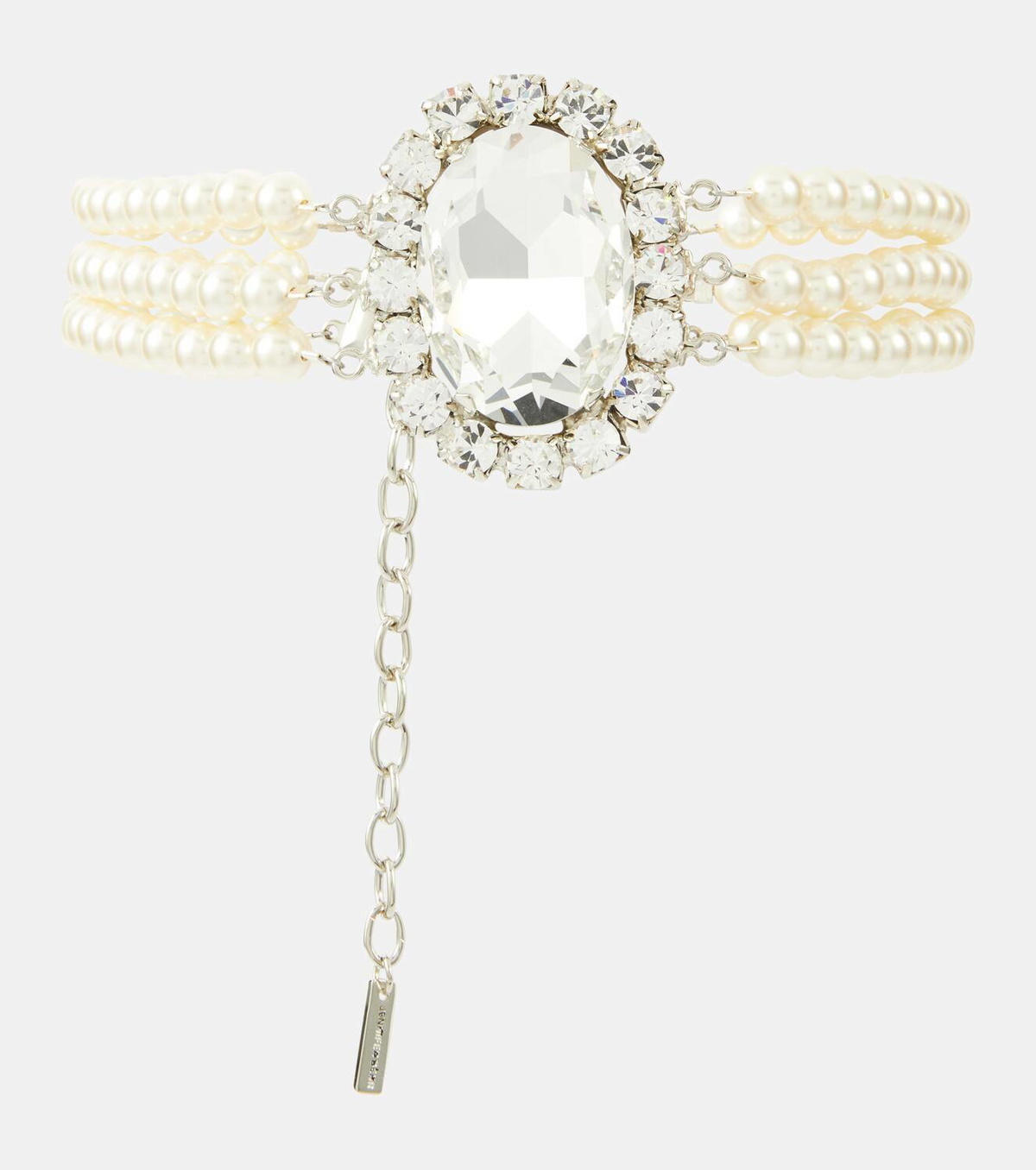 Jennifer Behr Gretna crystal and faux pearl necklace Jennifer Behr