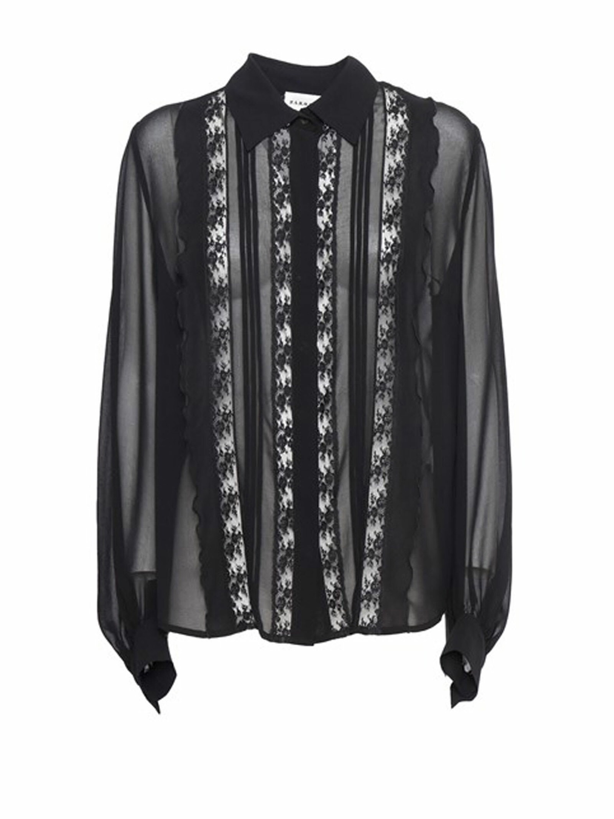 Parosh Transparency Black Shirt Blouse Parosh