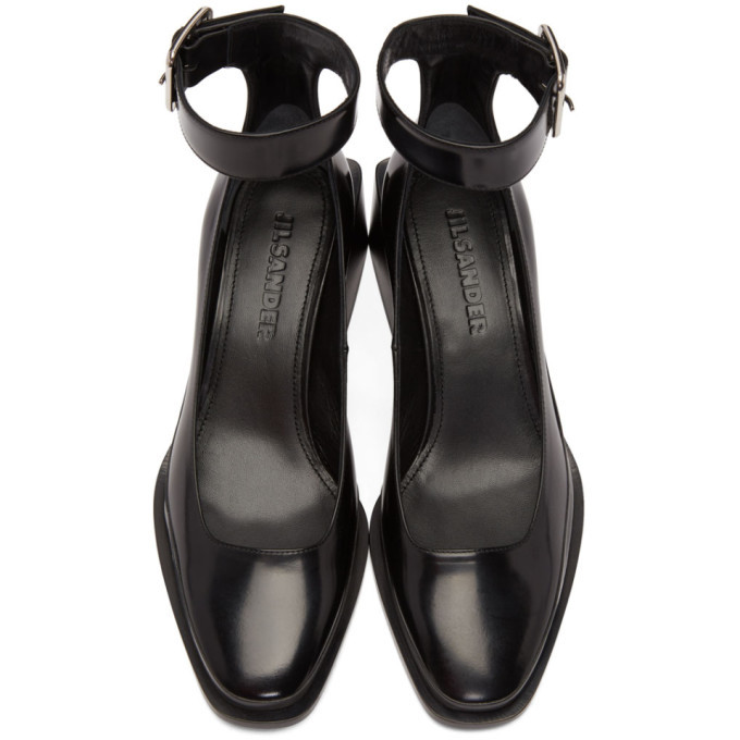 Jil Sander Black Cube Strap Heels Jil Sander