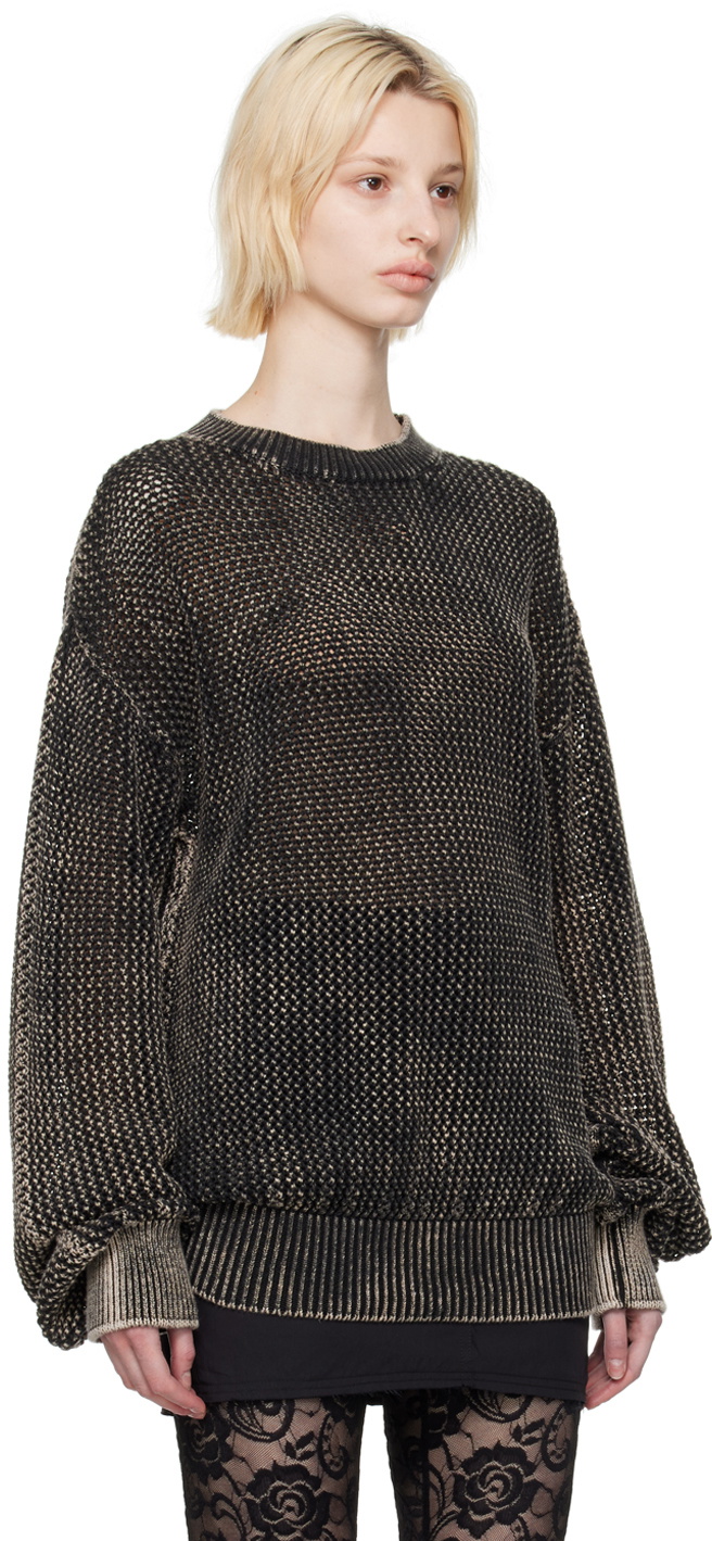 MSGM Black Overdyed Sweater MSGM