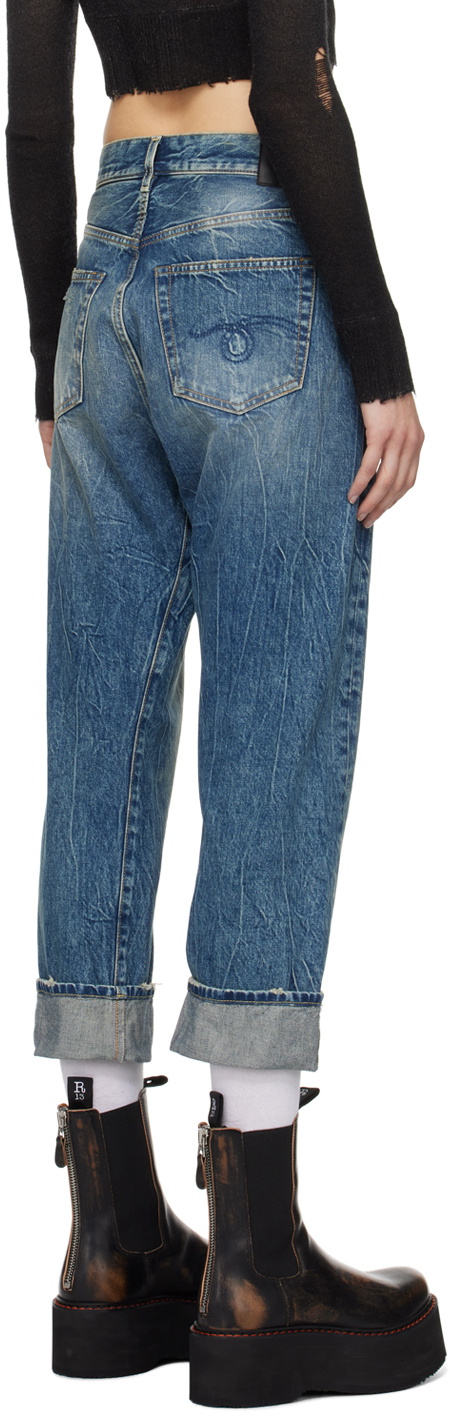 R13 Blue Crossover Jeans R13