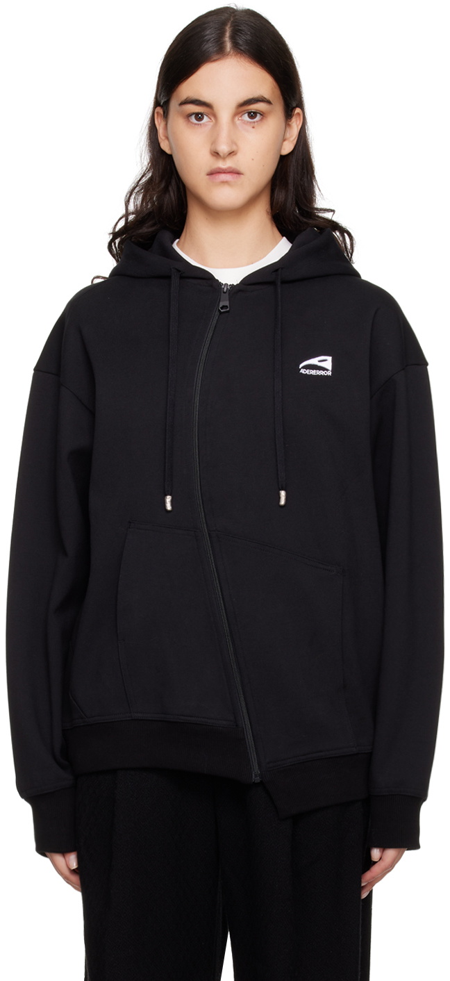 ADER error Black Embroidered Hoodie ADER error