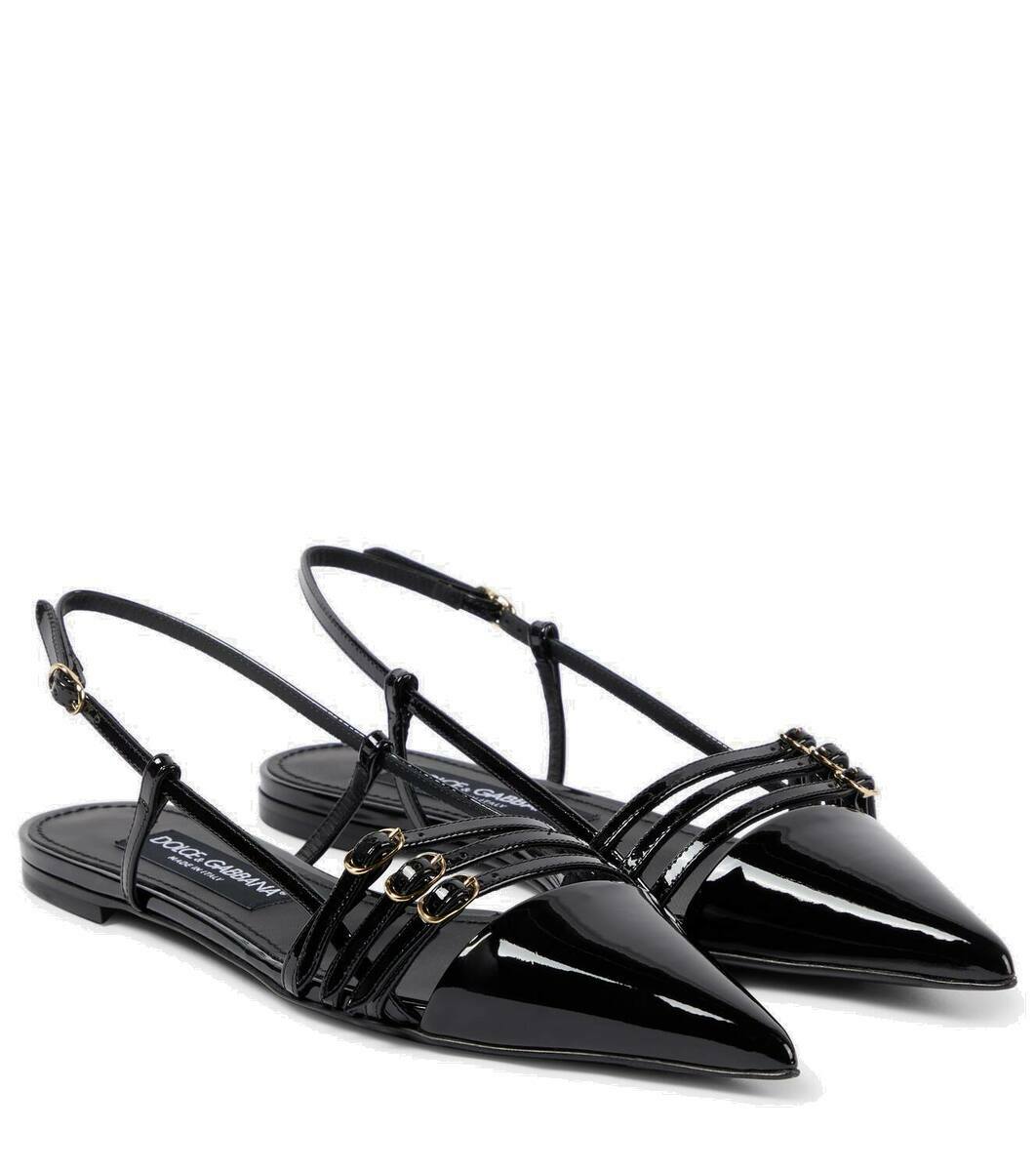 Dolce&Gabbana Patent leather slingback ballet flats Dolce & Gabbana