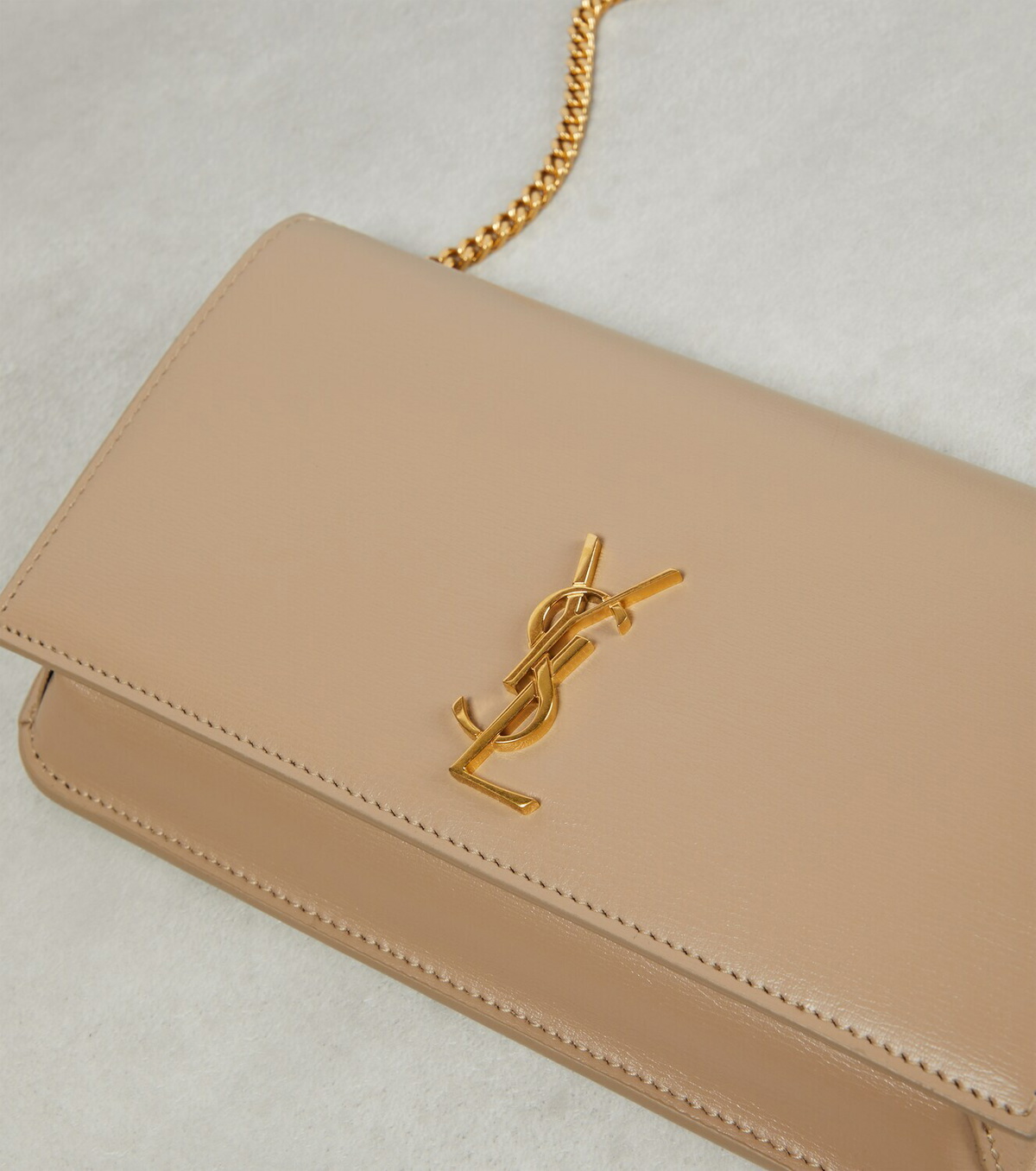 Saint Laurent Cassandre leather phone holder Saint Laurent