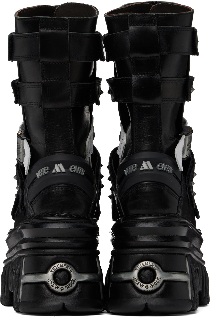 VETEMENTS Black & White New Rock Edition Gamer Boots Vetements