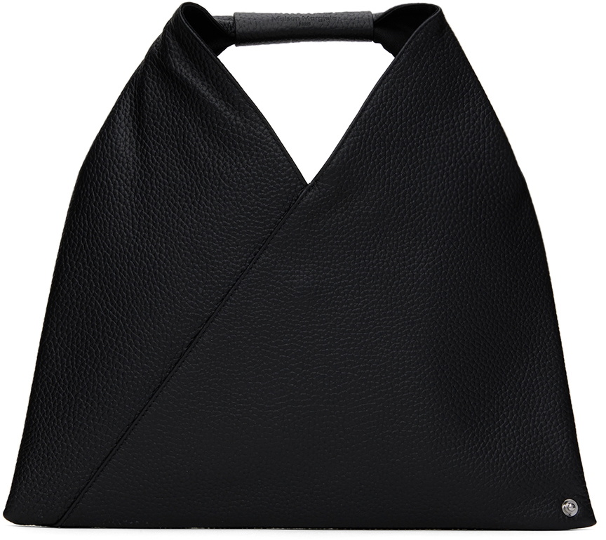 MM6 Maison Margiela Black Mini Triangle Tote MM6 Maison Margiela